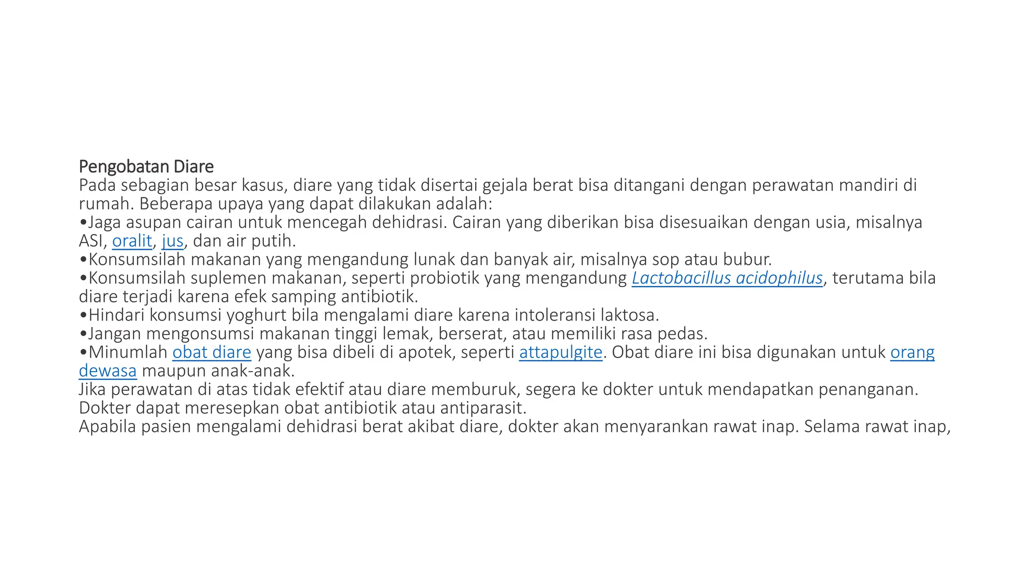 ppt diare, penegrtian, penyebab, terapi dan tatalaksana | PPTX