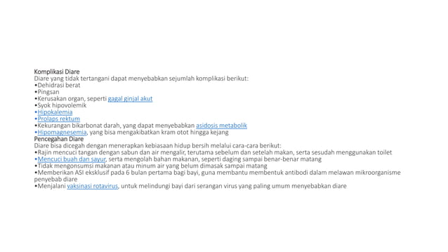 ppt diare, penegrtian, penyebab, terapi dan tatalaksana | PPTX