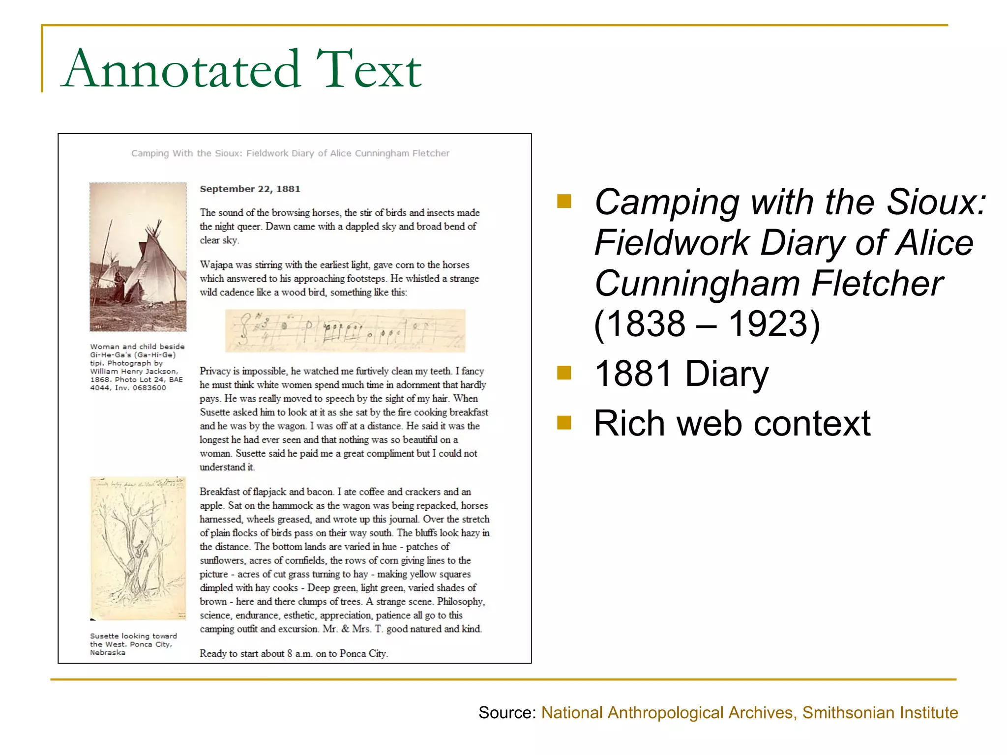 Historical Diaries on the Web: A Practical Guide | PPT