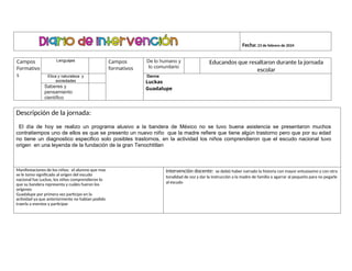 ejemplo de diario escolar preescolar y registro anecdotico | DOCX