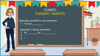 DIARIO (BELLRINGERS) Spanish Class Week 1 | PPTX