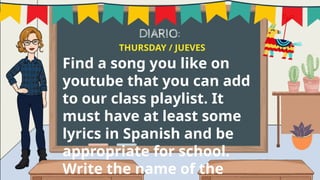 DIARIO (BELLRINGERS) Spanish Class Week 1 | PPTX