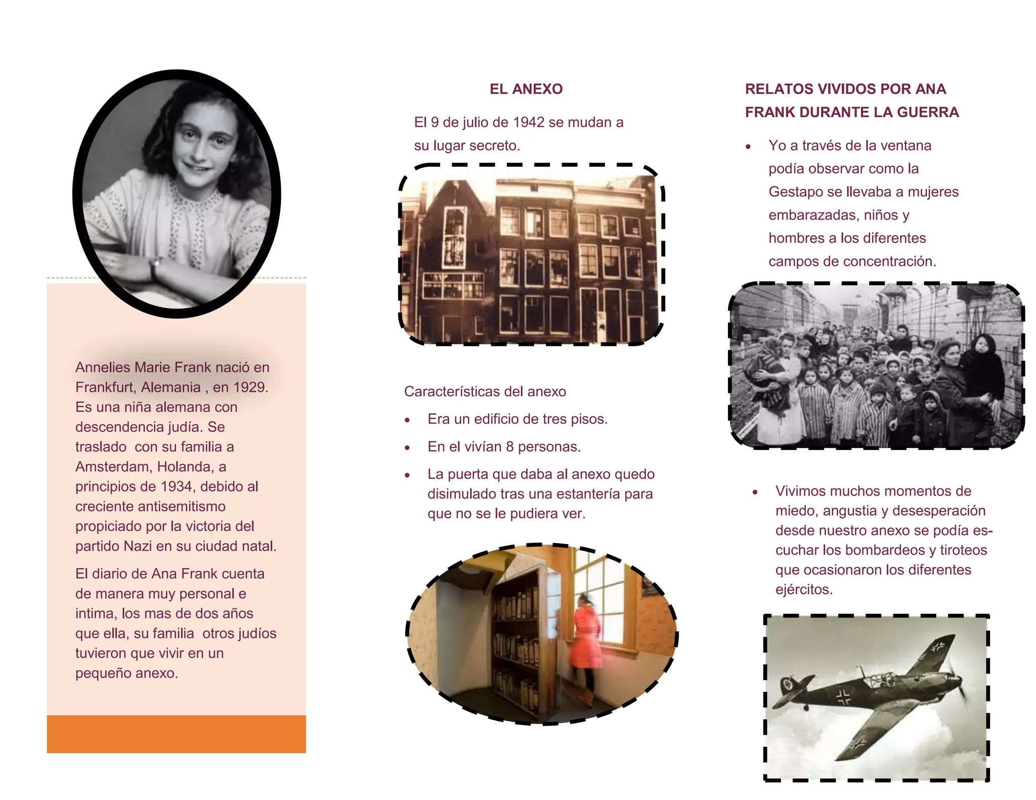 Diario de ana frank triptico | PDF
