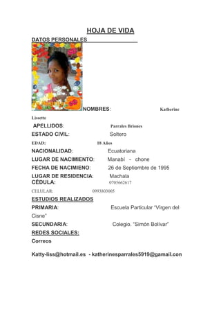 Diario de campo katherine lissette parrales briones | DOCX