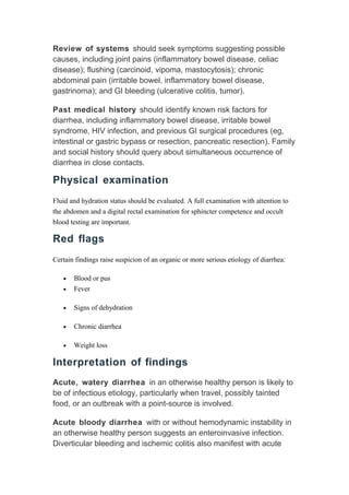 Diarrhea | DOC