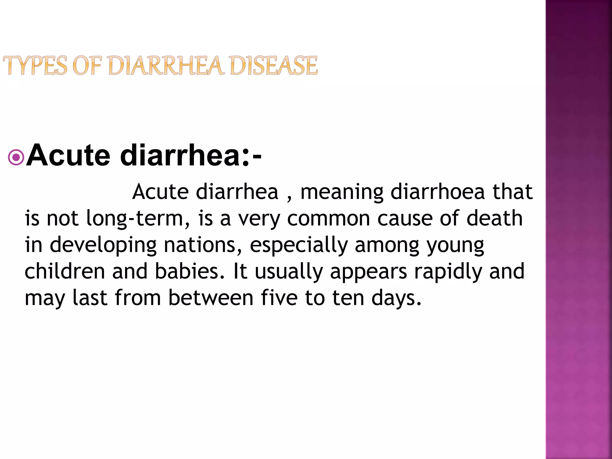 Diarrhea | PPTX | Digestive Disorders | Diseases and Conditions