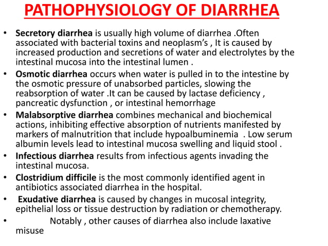 Diarrhea Slide share | PPTX | Digestive Disorders | Diseases and Conditions