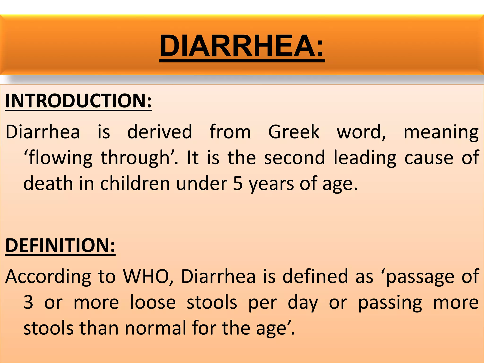 Diarrhea paediatric nursing | PPTX