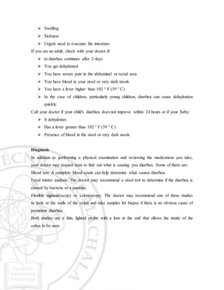 Diarrhea | DOCX | Digestive Disorders | Diseases and Conditions