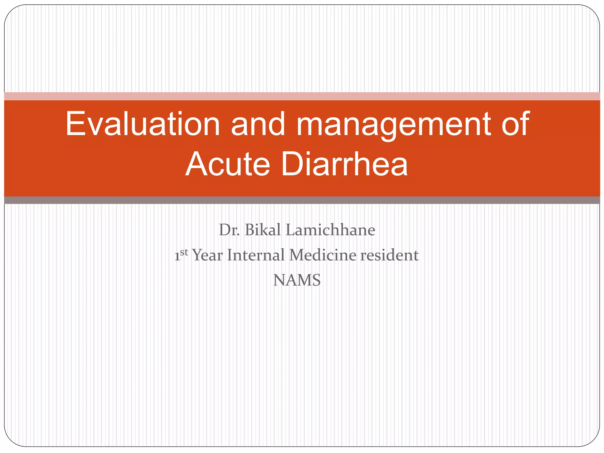 Diarrhea | PPT