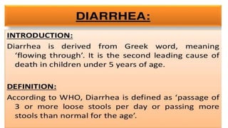 DIARRHEA slideshare in medical | PPT