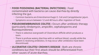 Diarrhea (symptoms, causes, organisms, types, treatment) | PPTX