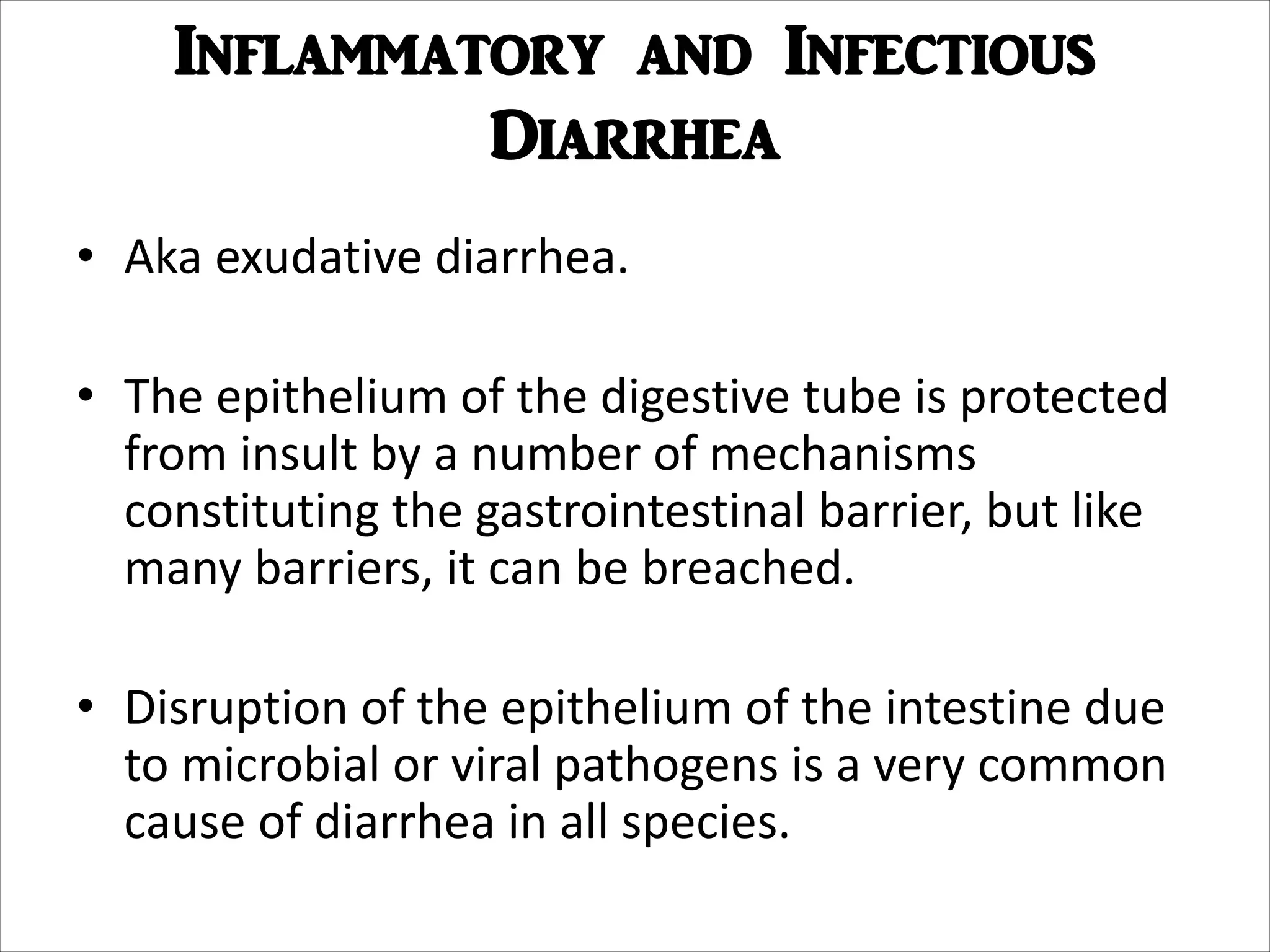 DIARRHEA pathophysiology and management. | PDF