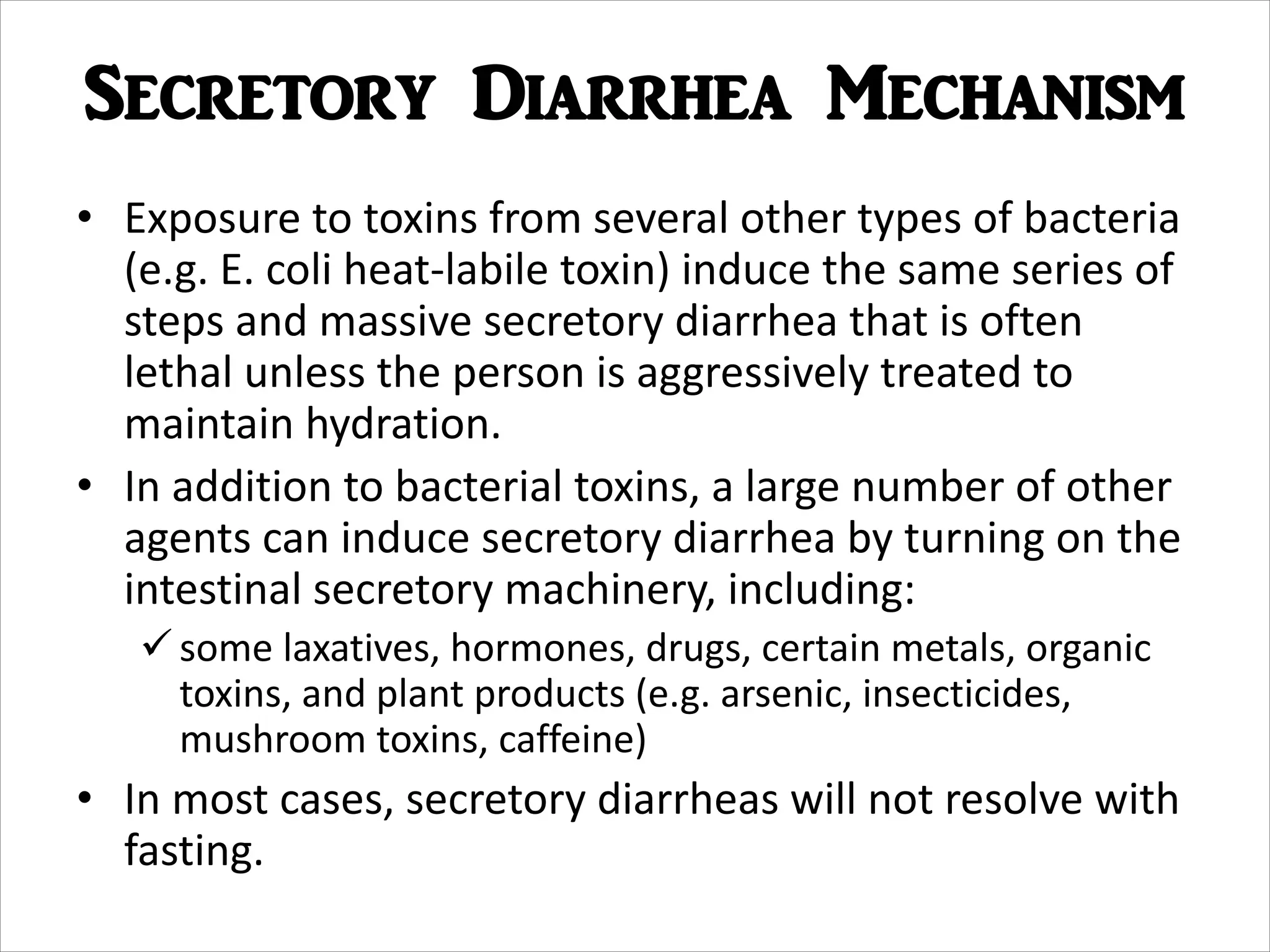 DIARRHEA pathophysiology and management. | PDF