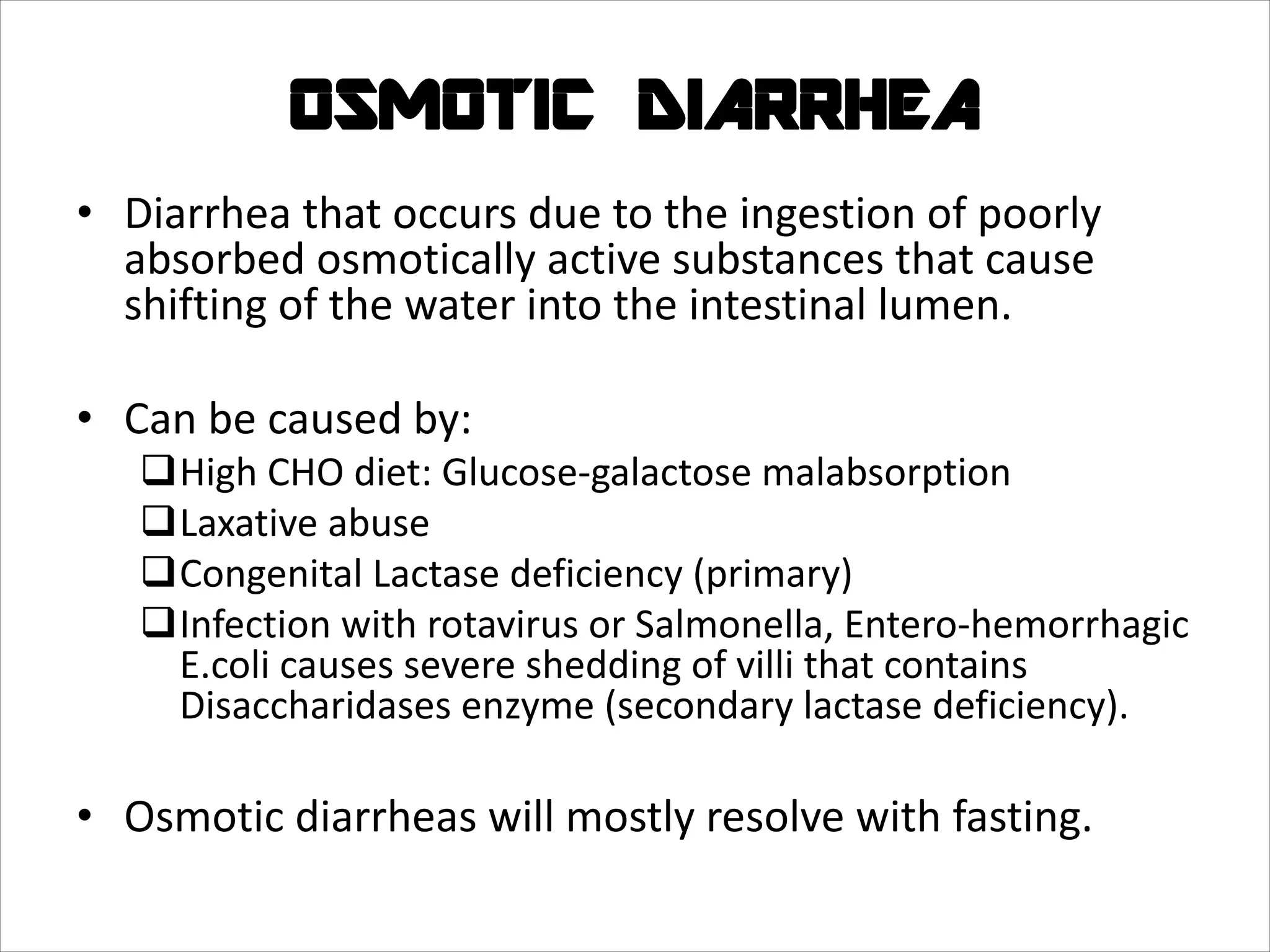 DIARRHEA pathophysiology and management. | PDF