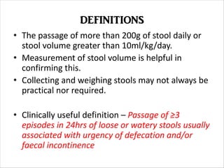 DIARRHEA pathophysiology and management. | PDF