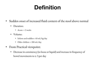 Diarrhea causes, pathophysiology management .pptx
