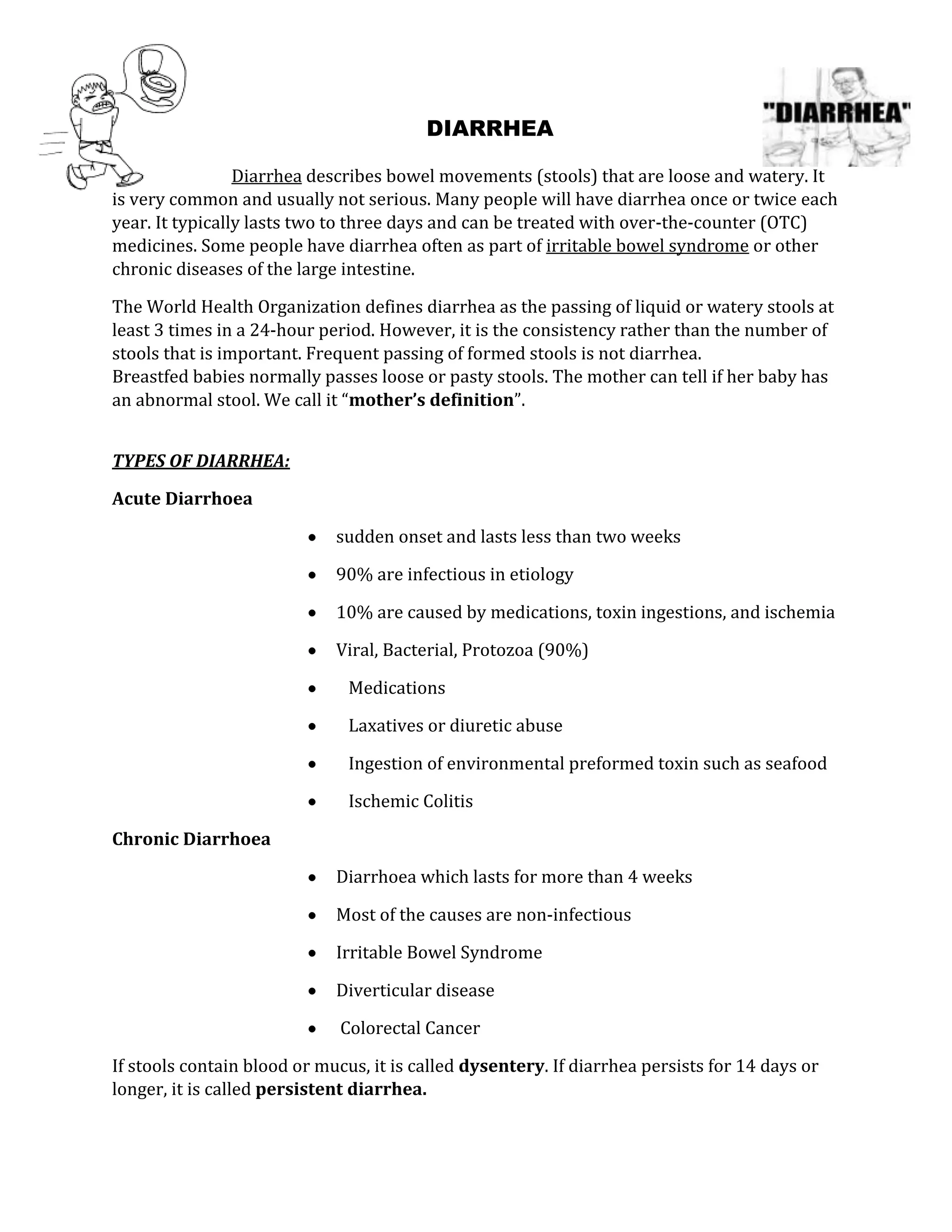 Diarrhea & constipation | DOCX