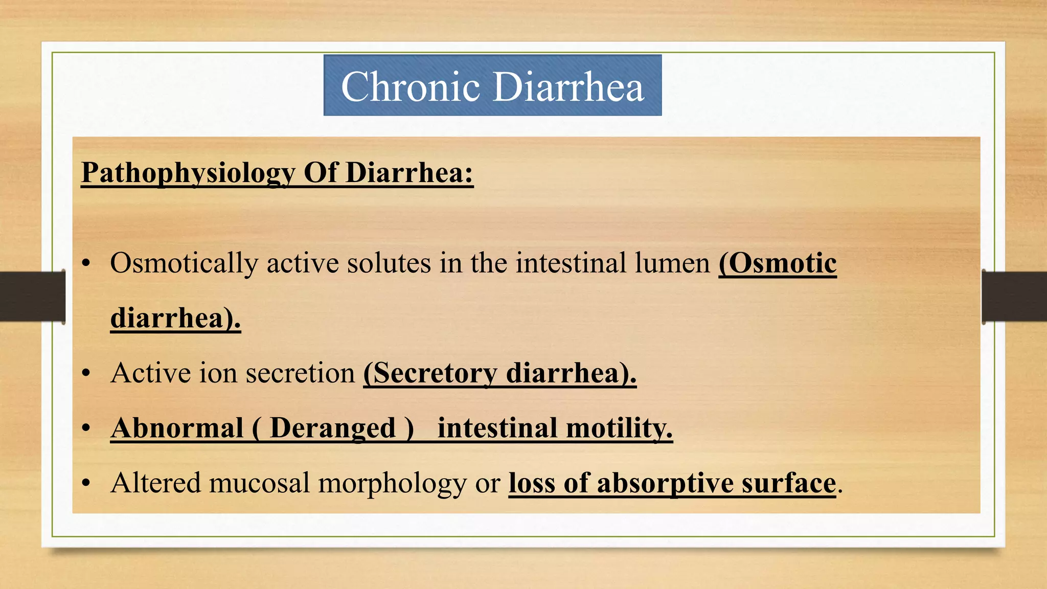 Diarrhea & constipation by dr mohammed hussien | PPT