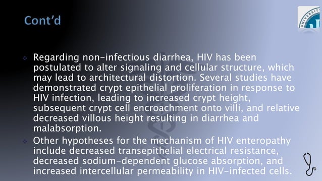 Diarrhea in aids patients | PPTX | Infectious Diseases | Diseases and ...