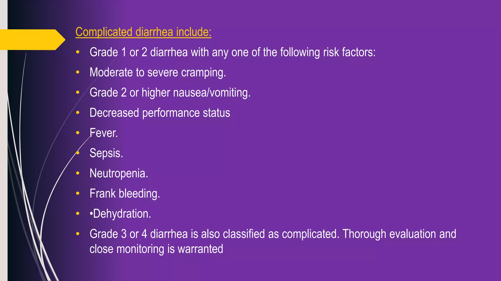 Diarrhea in cancer patients | PPTX