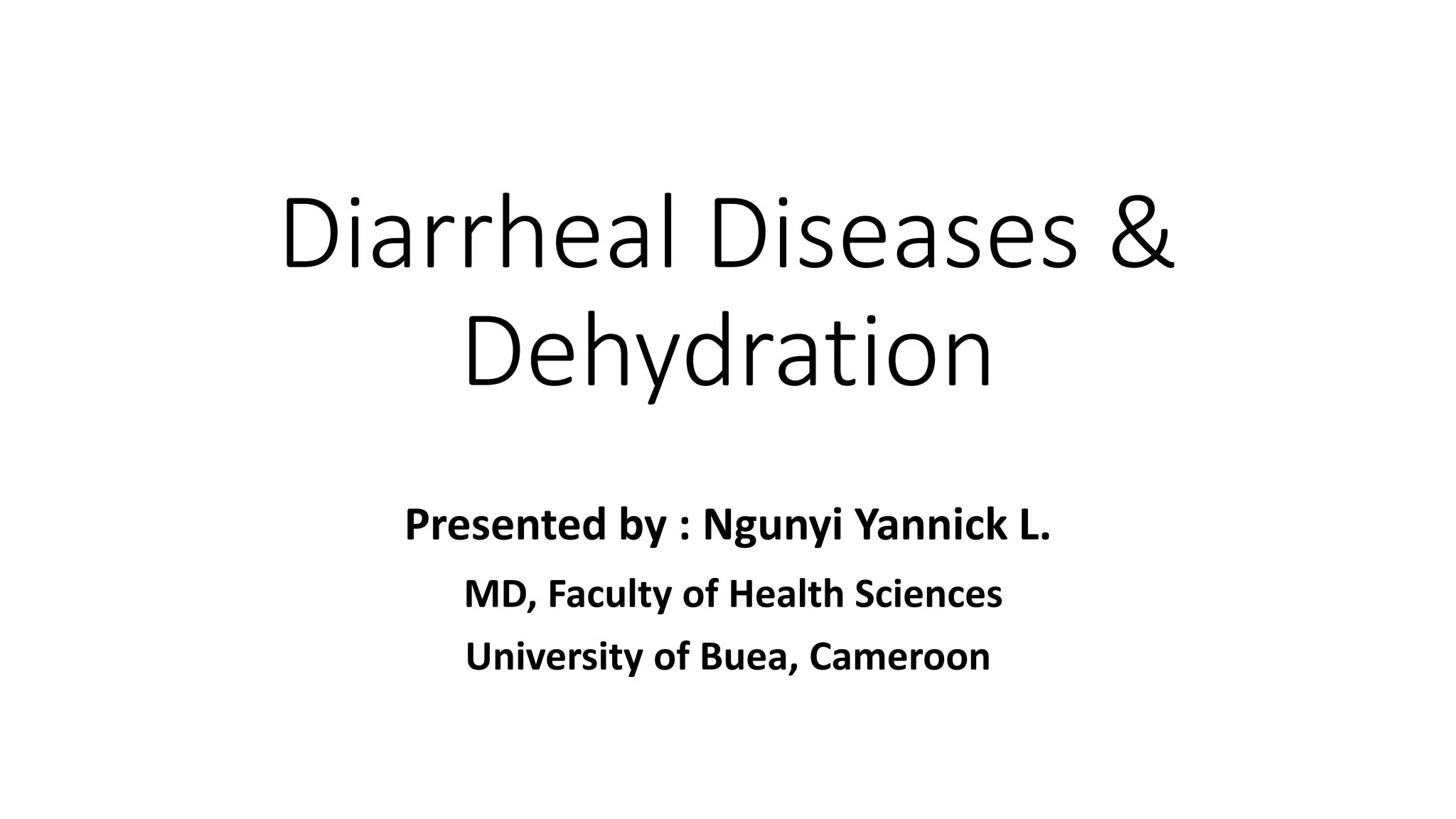 Diarrheal diseases and dehydration | PDF