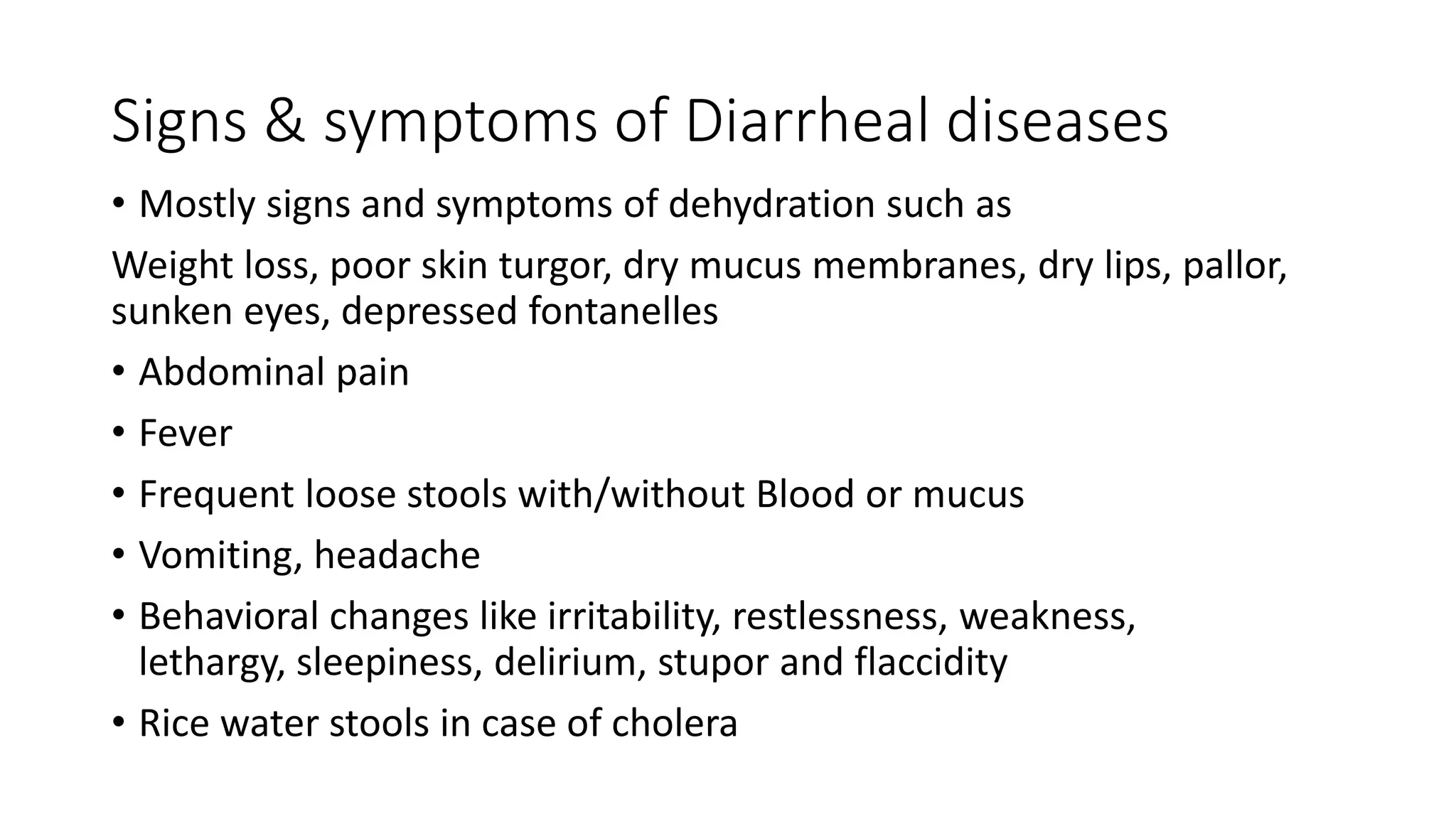 Diarrheal diseases and dehydration | PDF