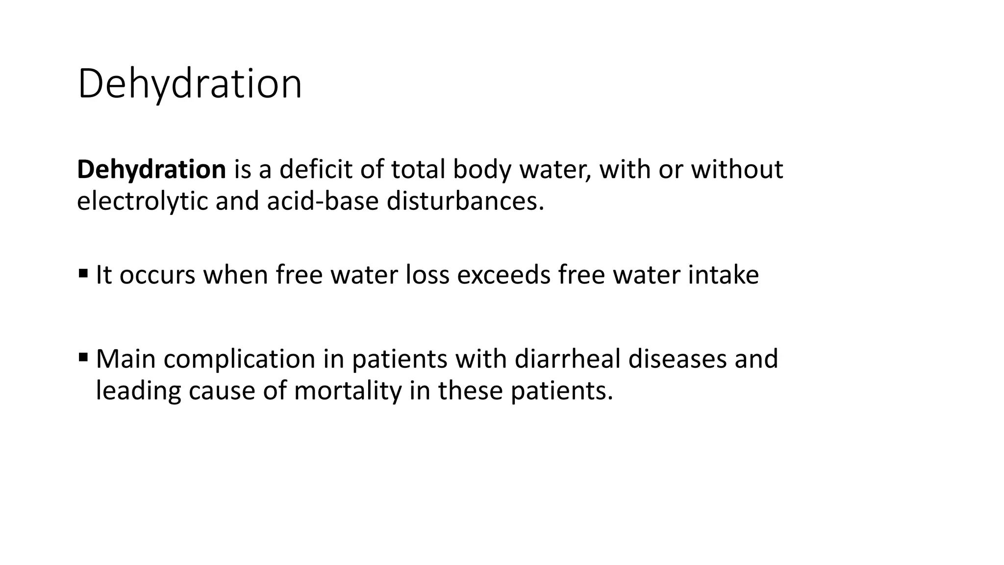 Diarrheal diseases and dehydration | PDF