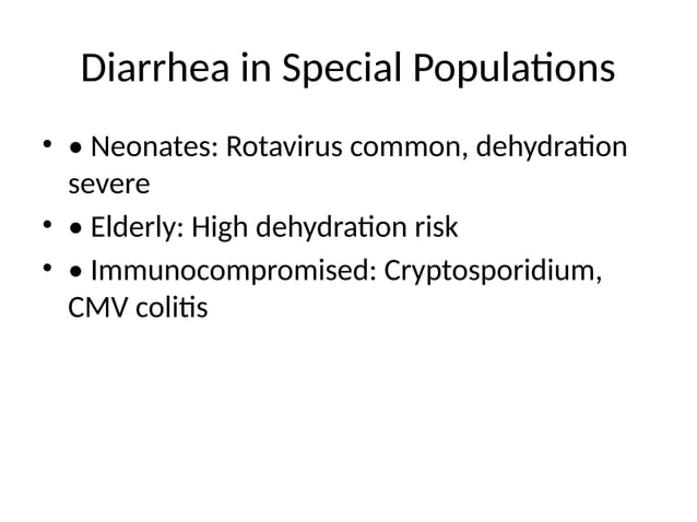 APPROACH TO DIARRHEA A COMPREHENSIVE OVERVIEW | PPTX