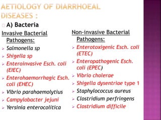 Microbiological Aspects Of Diarrhoea | PPTX