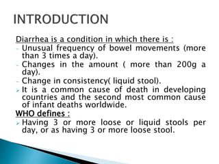 Diarrhoea | PPTX