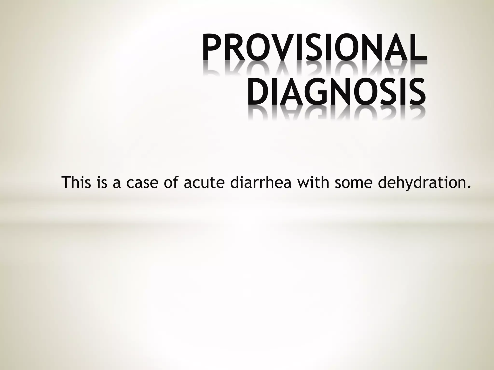 Diarrhoea, A socio-clinical case presentation. | PPTX