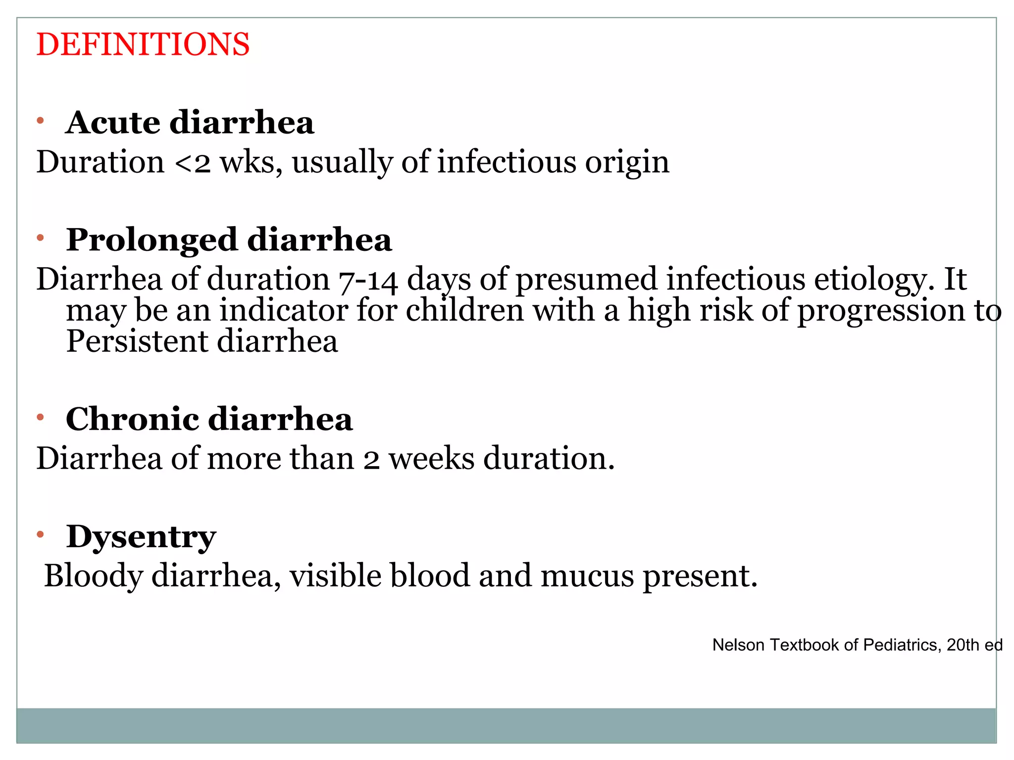 Diarrhoea in children | PPT
