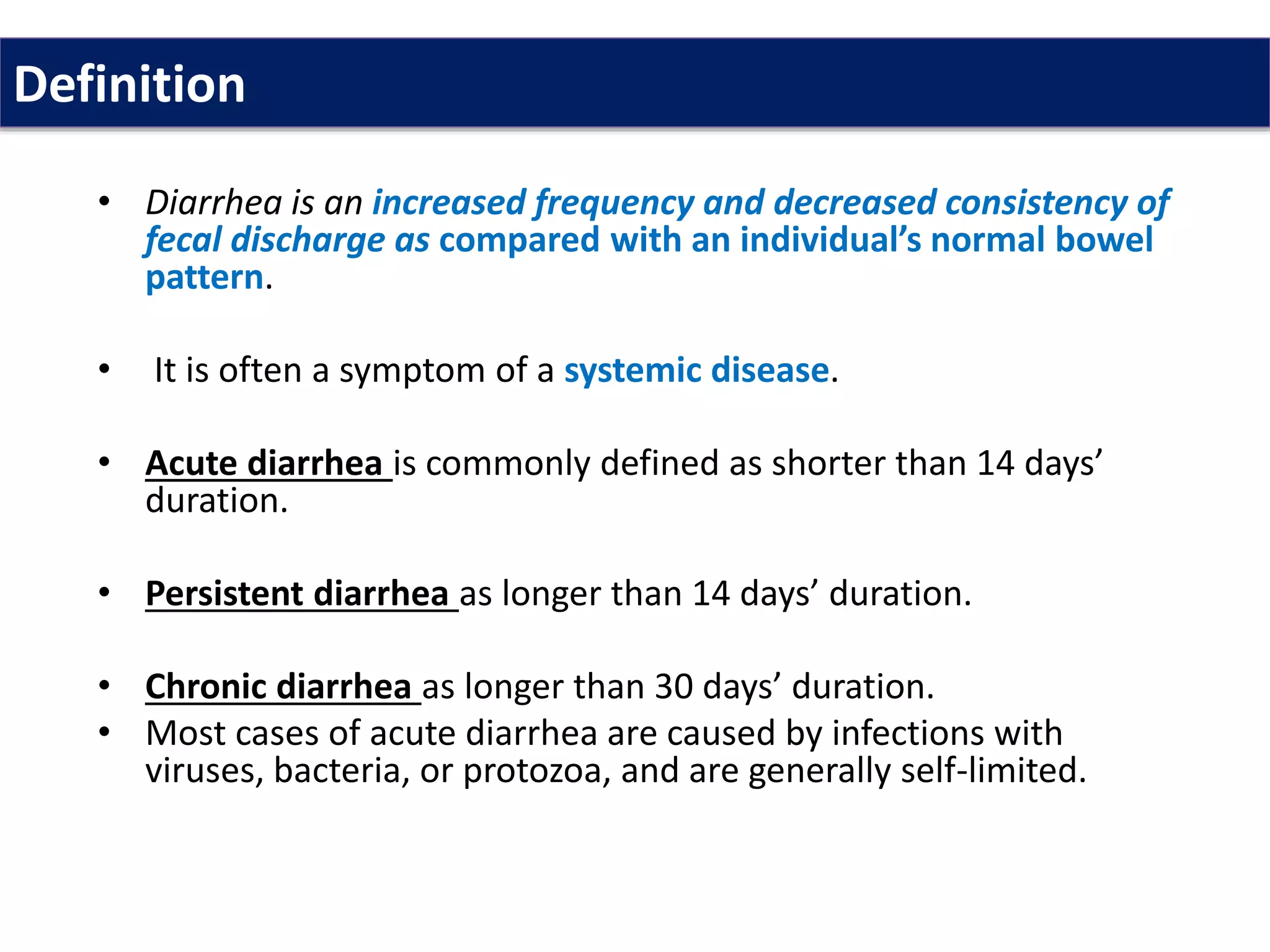 Diarrhoea | PPTX | Digestive Disorders | Diseases and Conditions