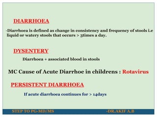 Diarrhoea and dehydration | PPTX