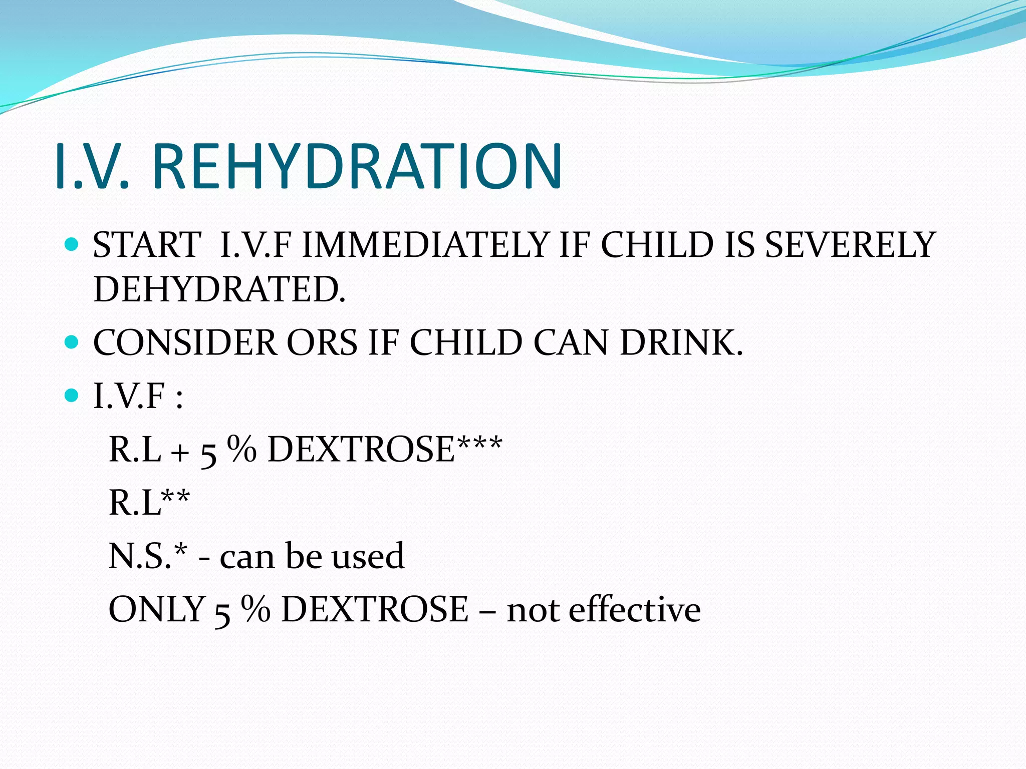 Diarrhoea and dehydration in children | PPTX