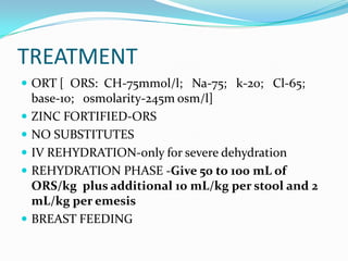 Diarrhoea and dehydration in children | PPTX