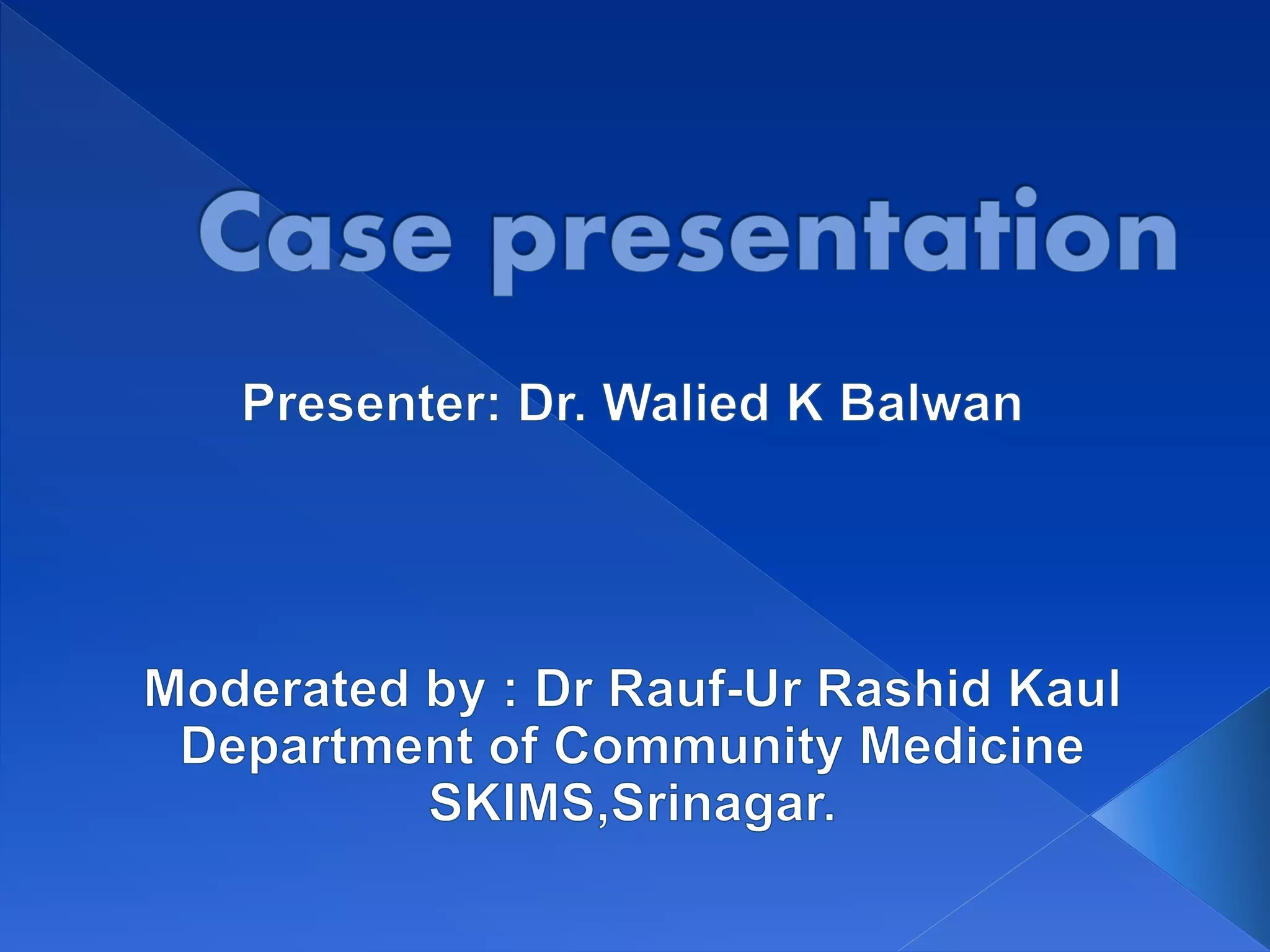 Diarrhoea case presentation | PPT