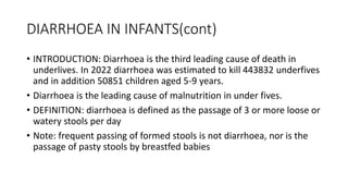 DIARRHOEA IN INFANTS .pptx
