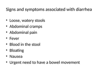 Diarrhoea cause, pathophysiology effects, treatment and allnotes by ...