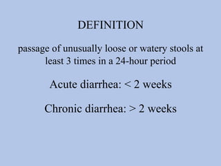 diarrhoeal disease powerpoint presentation | DOCX