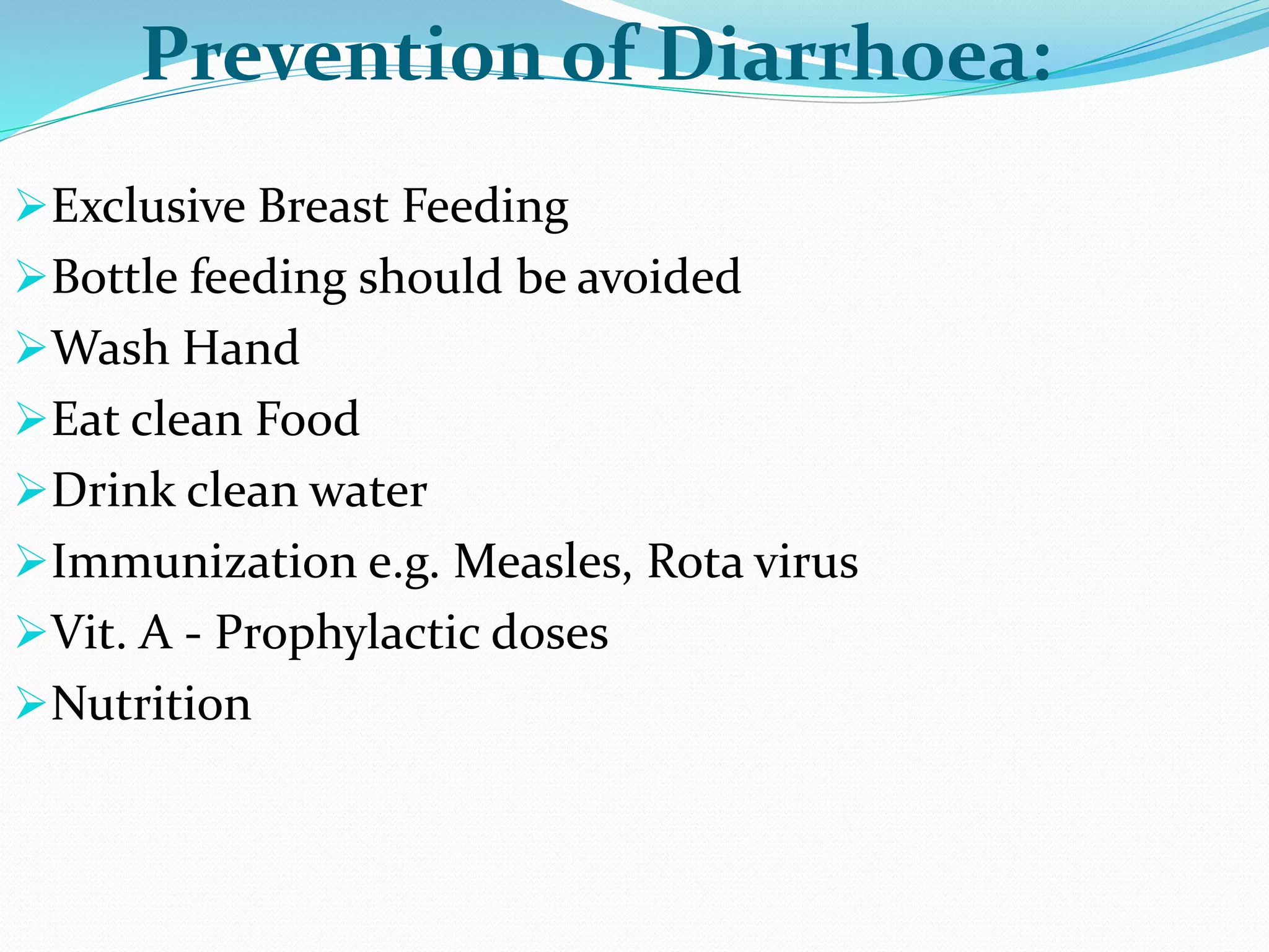 Diarrhoea prevention and control | PPTX