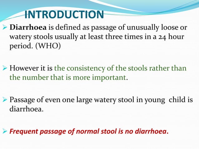 Diarrhoea prevention and control | PPTX