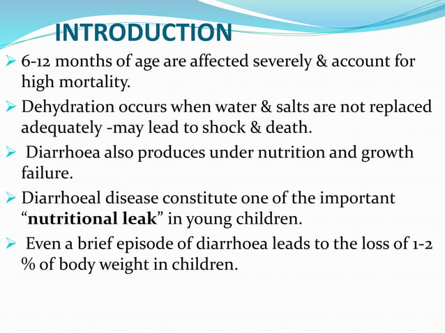 Diarrhoea prevention and control | PPTX