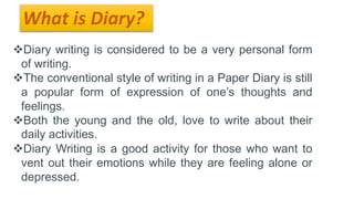 diary-entry-class-7 TBSE Class 7, how to write diary | PPTX