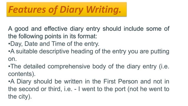 diary-entry-class-7 TBSE Class 7, how to write diary | PPT