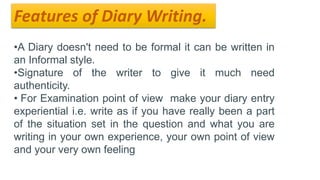 diary-entry-class-7 TBSE Class 7, how to write diary | PPTX