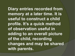 Diary Description Method | PPTX