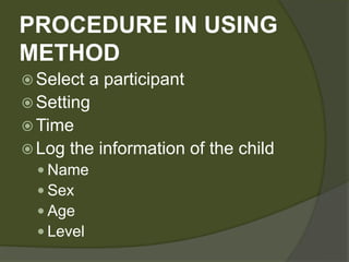 Diary Description Method | PPTX