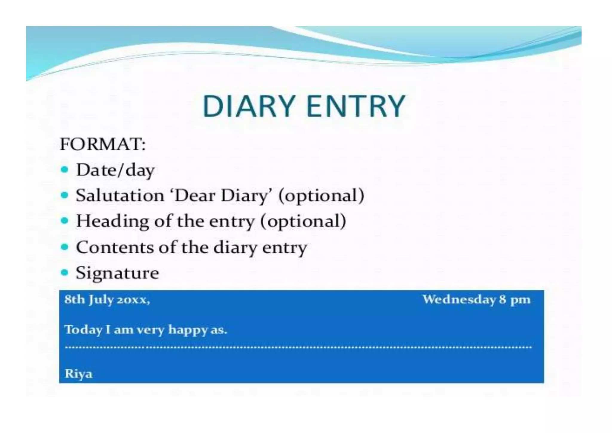 Diary entry | PPT